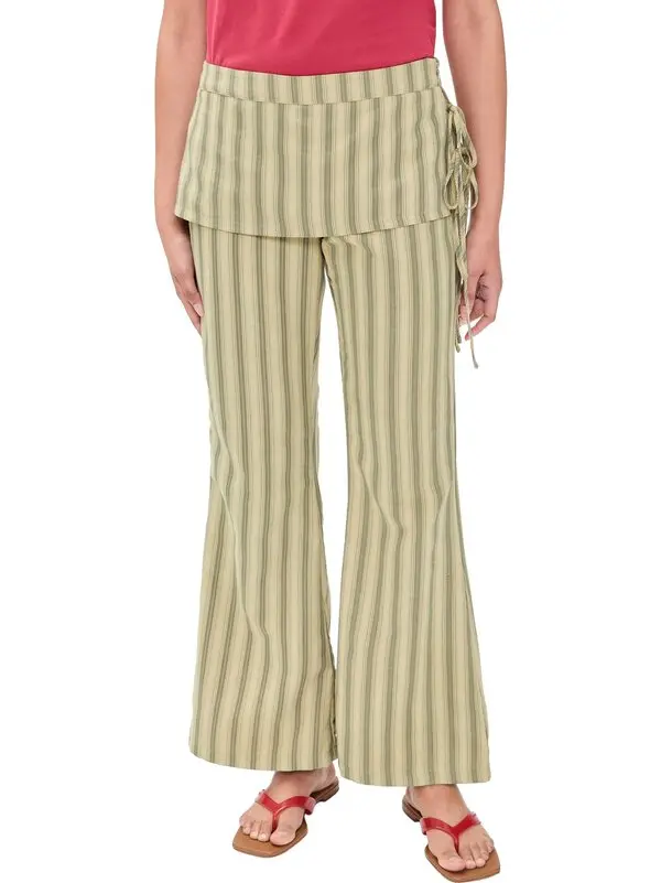 Lioness Alpine Stripe Pants - Beige Stripe