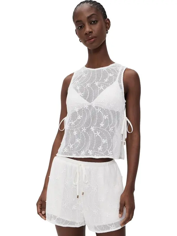 Minkpink Sundara Lace Top - White