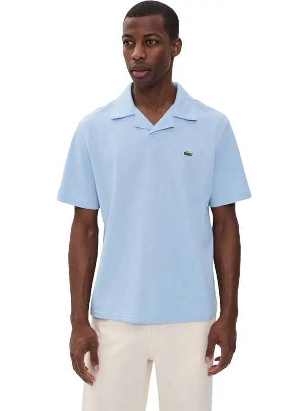 Lacoste Linen Johnny Polo Shirt - Chambray