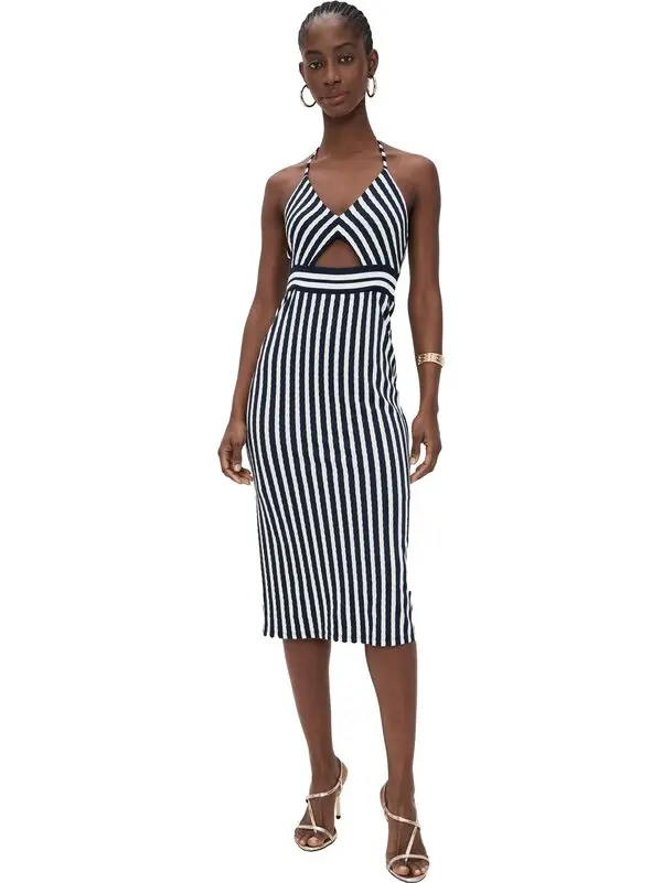 Ramy Brook Stevie Midi Dress - Navy Stripe