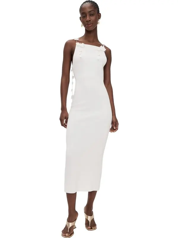 Cult Gaia Giuliana Crochet-trim Knit Dress - Off White