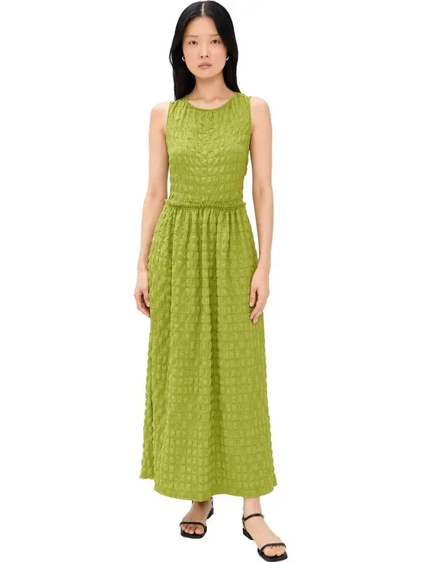 Proenza Schouler White Label Zoira Textured Maxi Dress - Apple