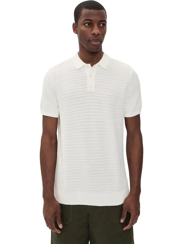 Billy Reid Lachlan Links Knit Polo - White