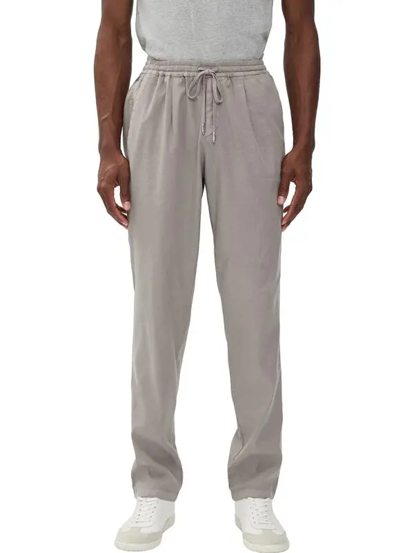 Fedeli Linen Drawstring Pants - Mushroom