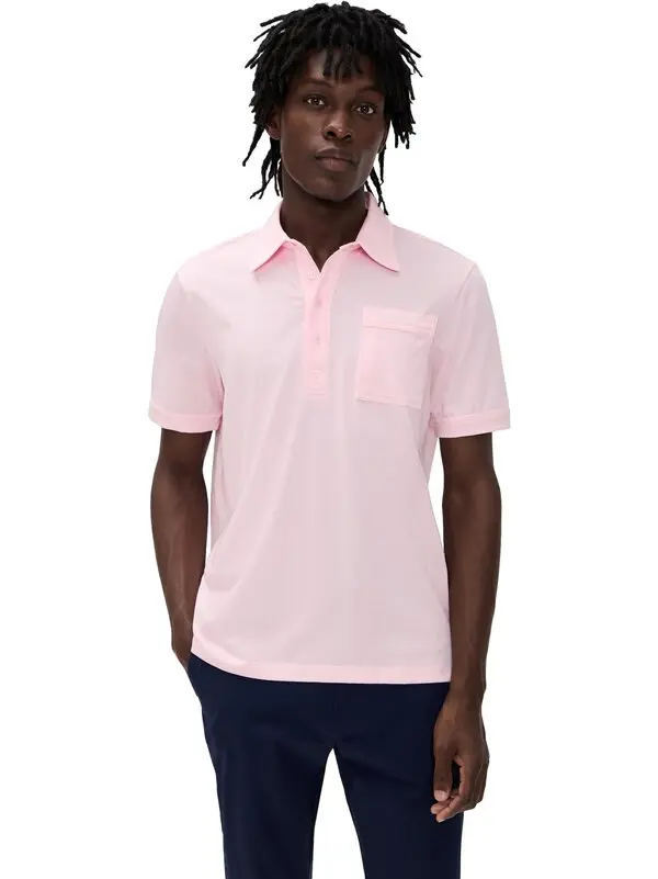 Adidas Originals Pocket Polo - Clear Pink/chalk White