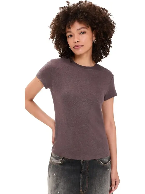 IRO PARIS Linen Tee - Mocha