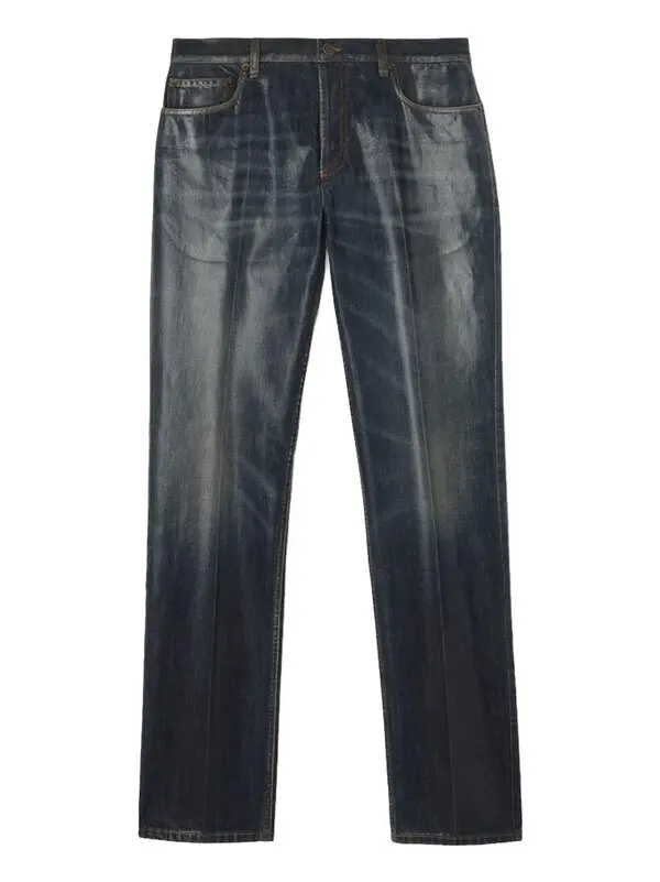 Burberry Slim Coated Jeans - Mid Blue