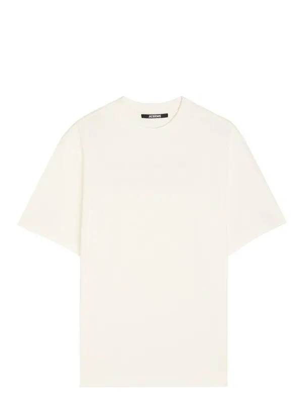 Jacquemus Embroidered Cotton T-shirt - Beige