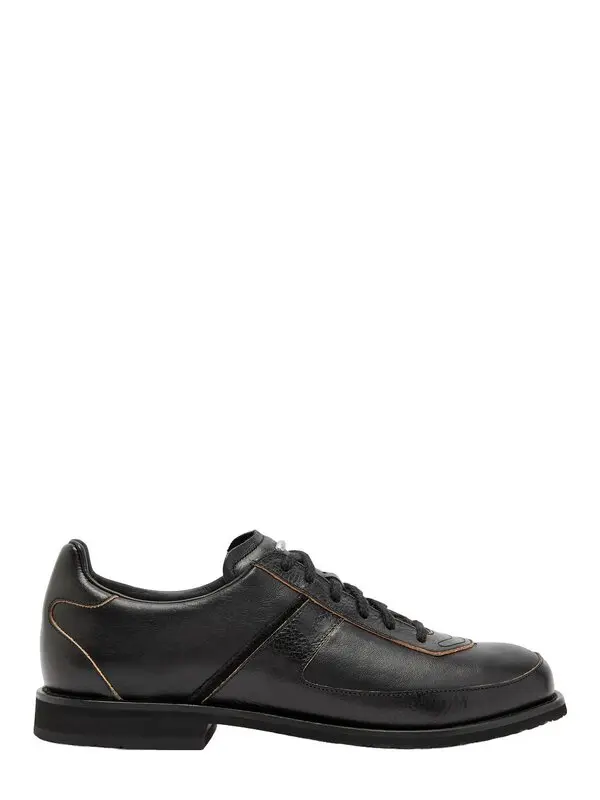 Our Legacy Ten Pin Panelled Leather Shoes - Black