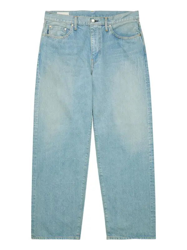 VOWELS Baggy Wide-leg Jeans - Light Blue