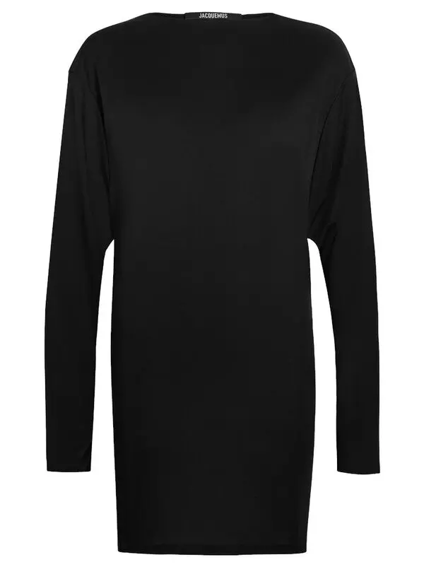 Jacquemus La Robe Mistral Cowl-back Woven Mini Dress - Black