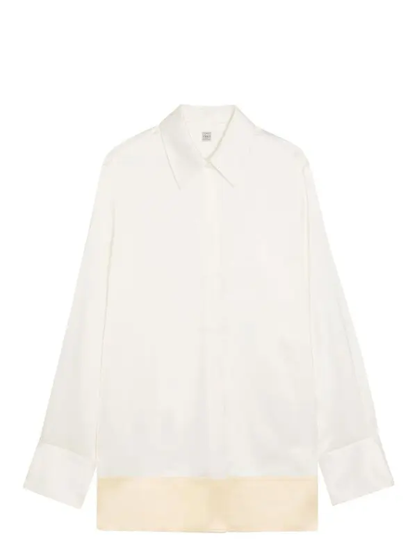 TOTEME Silk Button-down Shirt - White