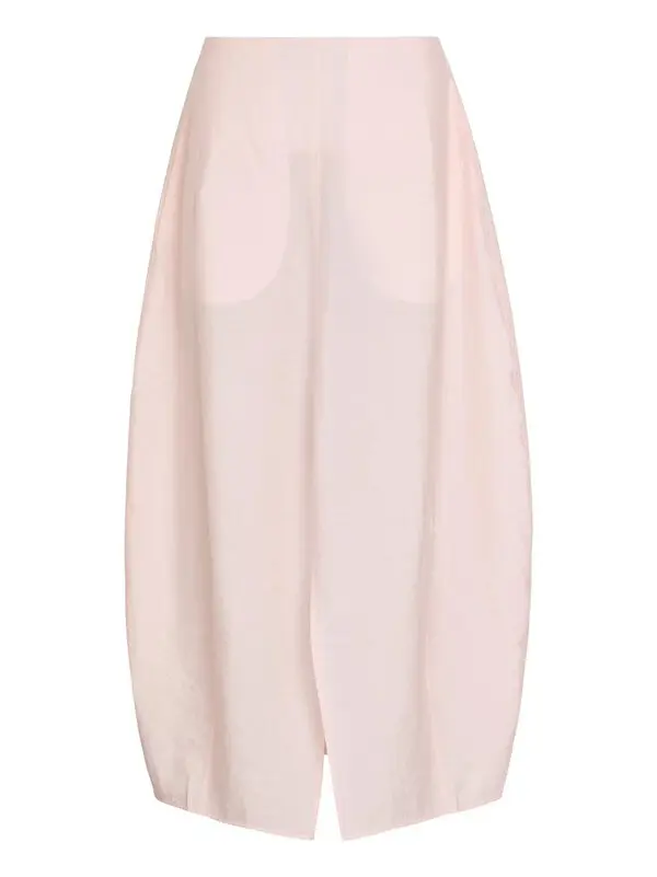 TOTEME Crinkled Silk-blend Maxi Skirt - Light Pink