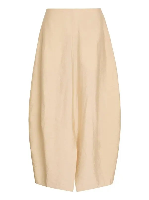 TOTEME Crinkled Silk-blend Maxi Skirt - Stone