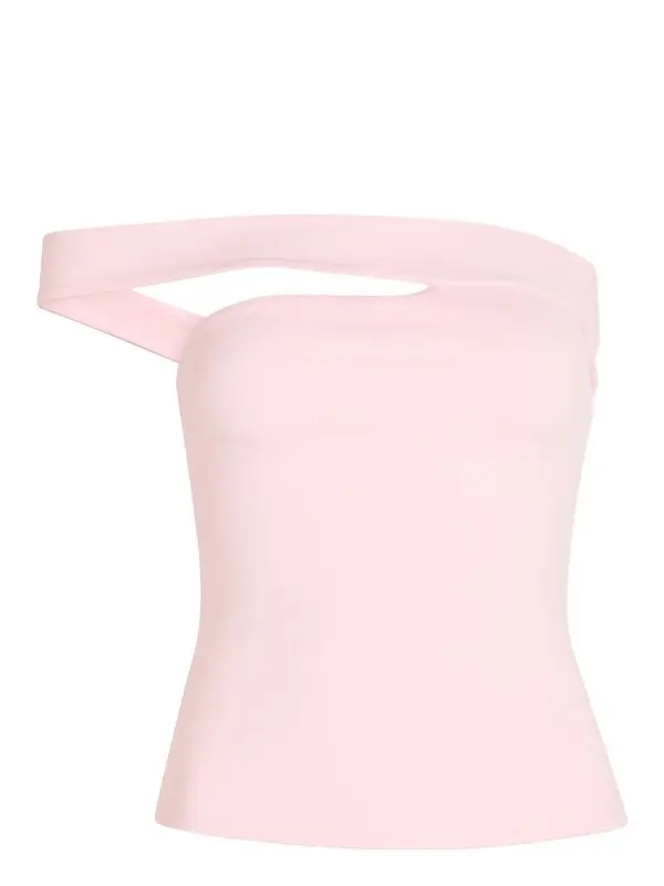 SKIMS Asymmetric Stretch-cotton Top - Pink