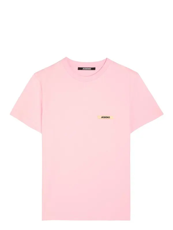 Jacquemus Le T-shirt Gros Grain Logo - Pink