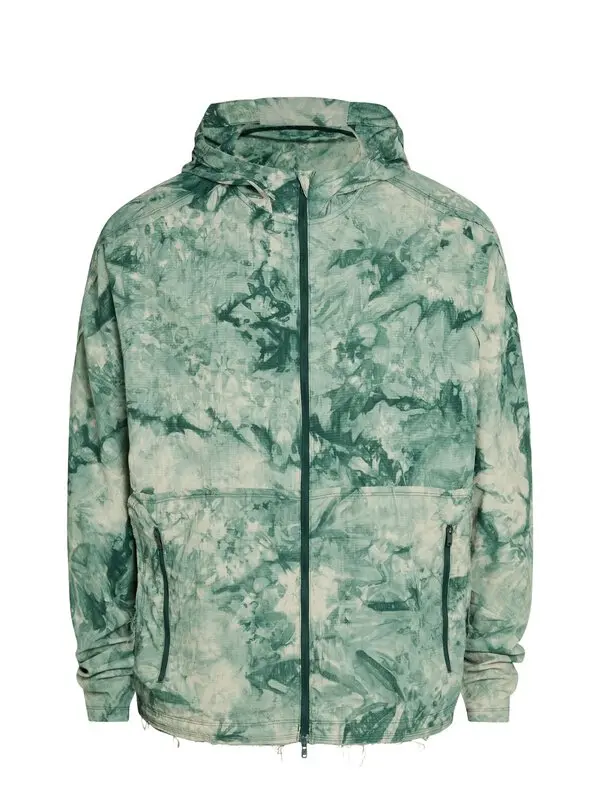 Y3 Printed Hooded Nylon Jacket - Green