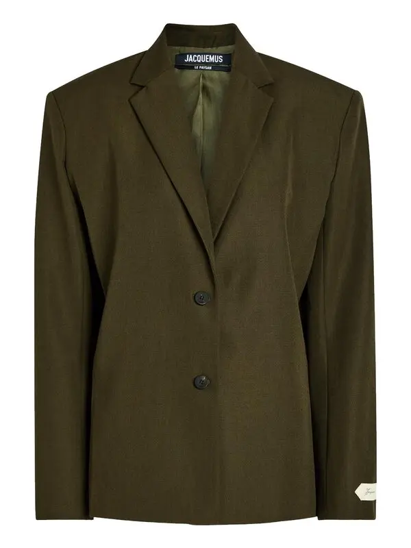 Jacquemus La Veste Carree Wool Blazer - Khaki