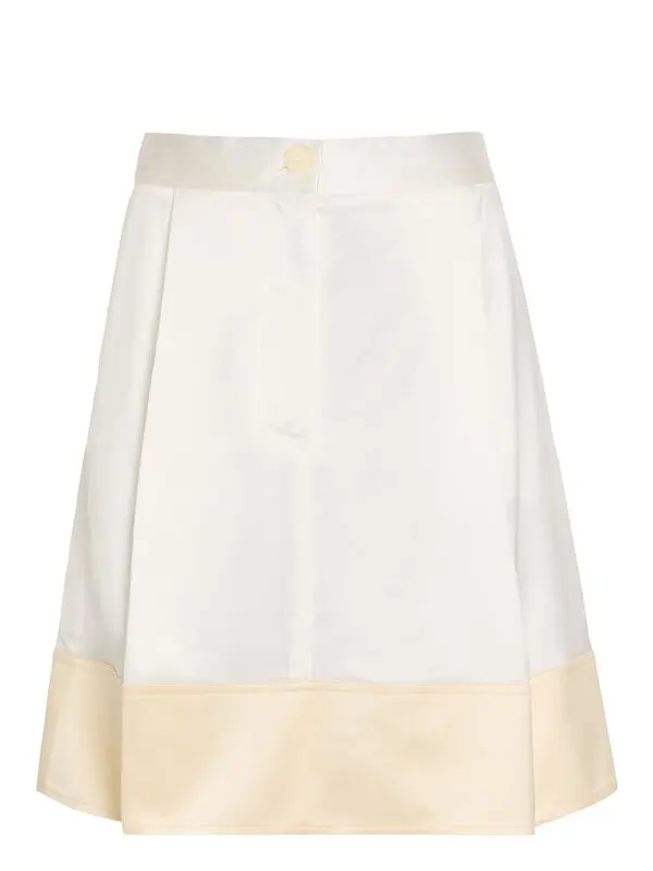 TOTEME Silk Mini Skirt - White