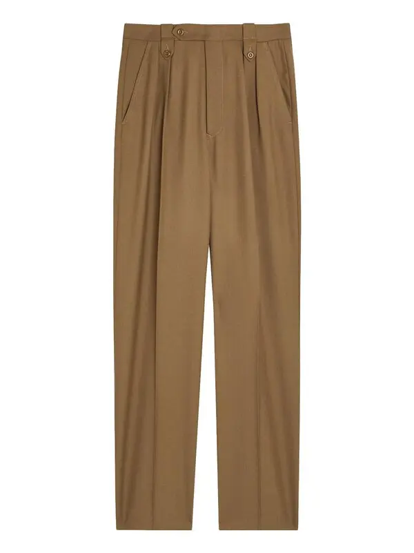 MAISON MARGIELA Tailored Straight-leg Wool Trousers - Brown