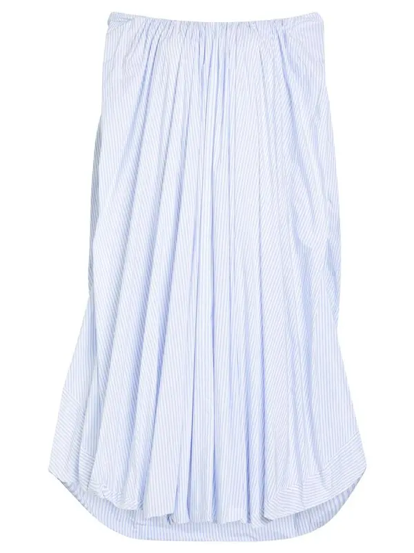 Jacquemus Striped Poplin Midi Dress - White