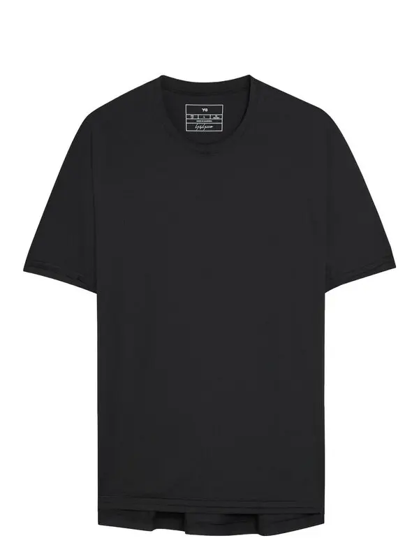 Y3 Logo-appliquéd Jersey Running T-shirt - Black