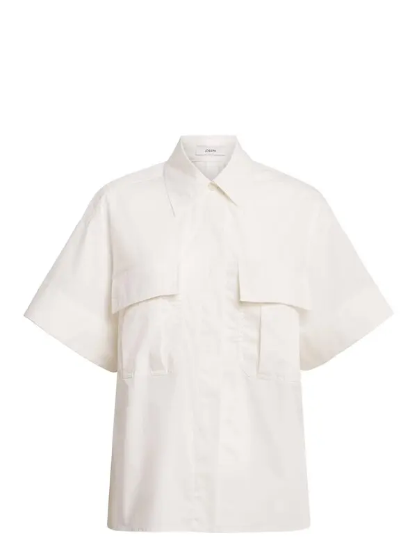 JOSEPH Cotton Poplin Justo Shirt - White