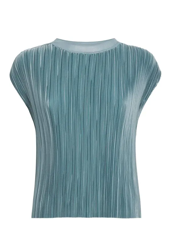 JOSEPH Satin Pleated Cedre Top - Blue