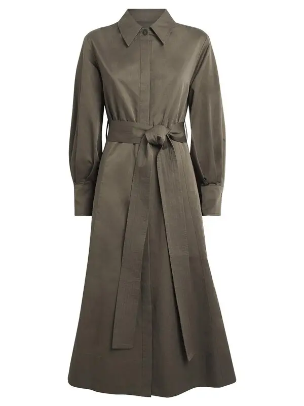 JOSEPH Cotton-linen Ziane Shirt Dress - Green