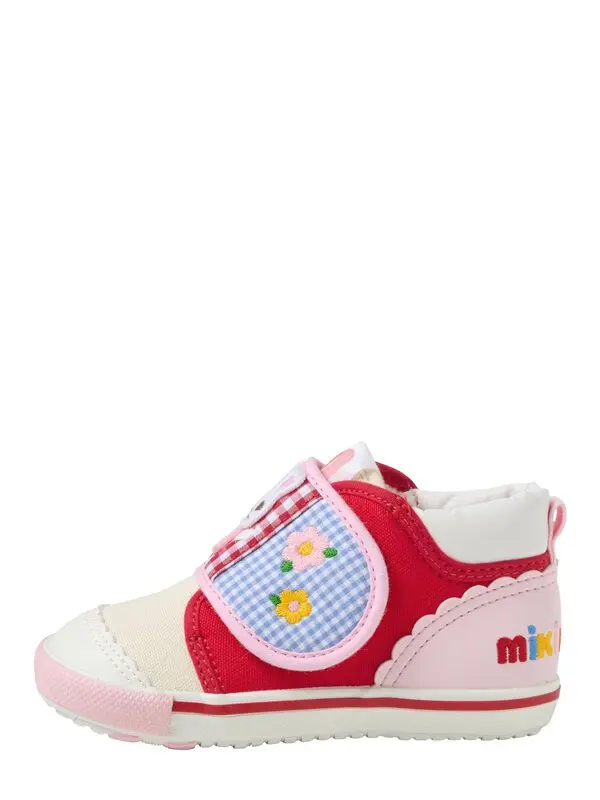 MIKI HOUSE Cotton-blend Embroidered Sneakers - Red