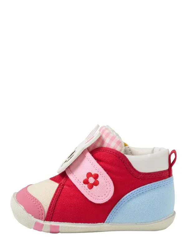 MIKI HOUSE Cotton-blend Appliqué Sneakers - Red