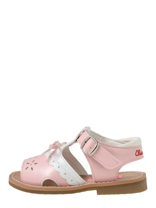 MIKI HOUSE Scallop-detail Bunny Sandals - Pink