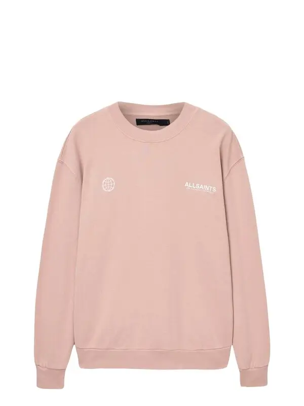 ALLSAINTS Organic Cotton Emblem Sweatshirt - Pink