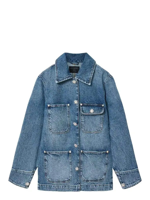ALLSAINTS Oversized Bex Denim Jacket - Blue