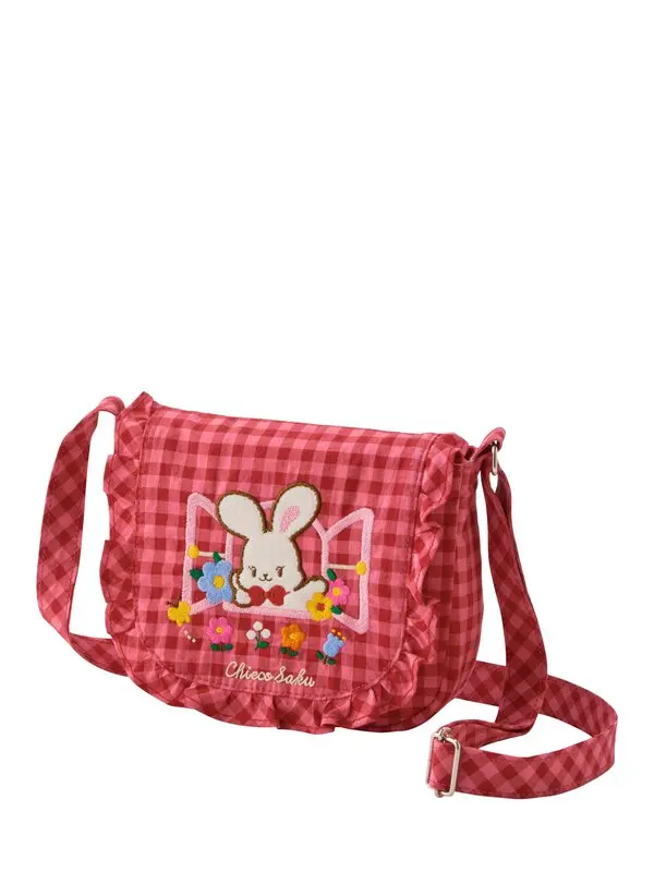 MIKI HOUSE Embroidered Cross-body Bag - Red