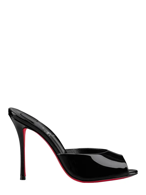 CHRISTIAN LOUBOUTIN Me Dolly Patent Leather Mules - Black