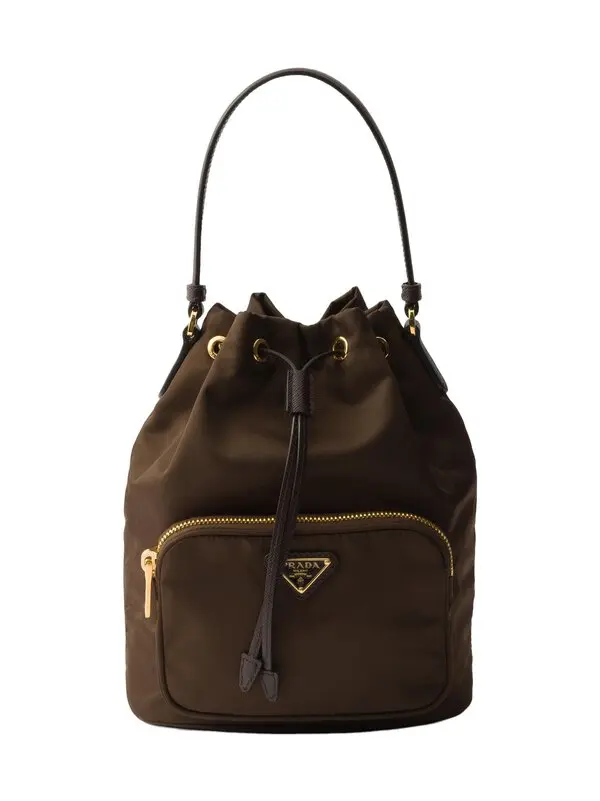 Prada Re-nylon Bucket Bag - Brown