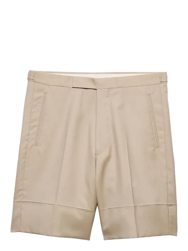 Prada Cotton Bermudas - Sand Beige