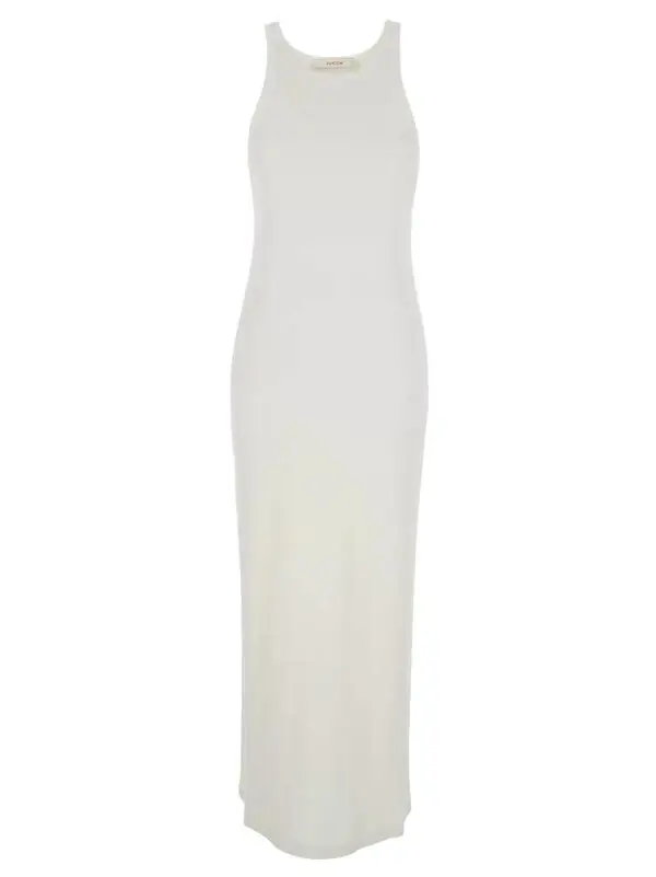 JUCCA Ribbed Knit Dress - White