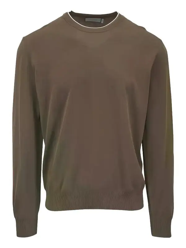Canali Crew Neck Sweater - Brown
