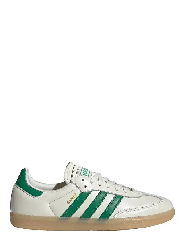 Adidas Samba Og Sneakers - Off White/green/gold Metallic