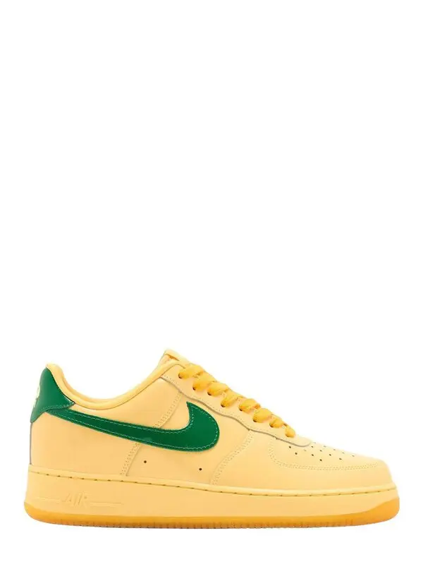 Nike Air Force 1 Low Patent Leather Sneakers - Topaz Gold/pine Green/light Laser Orange