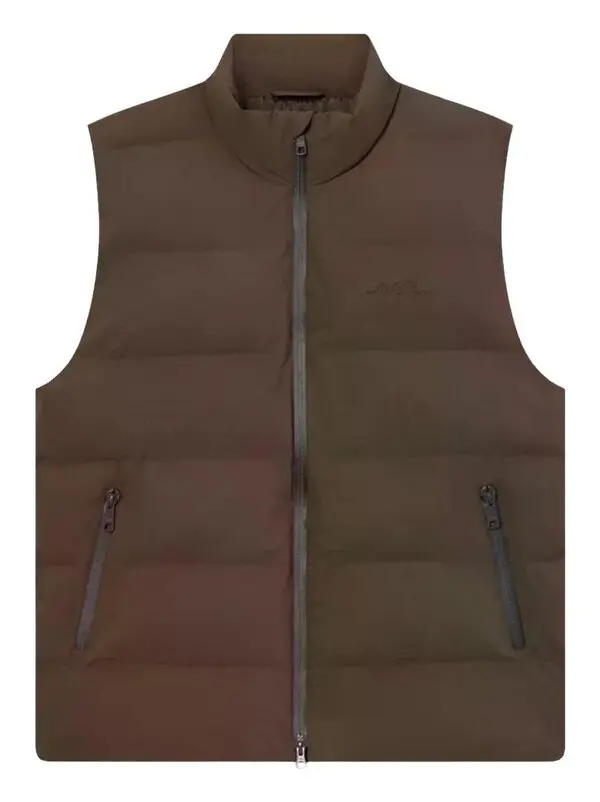 LES DEUX Noor Zip-up Padded Gilet - Brown