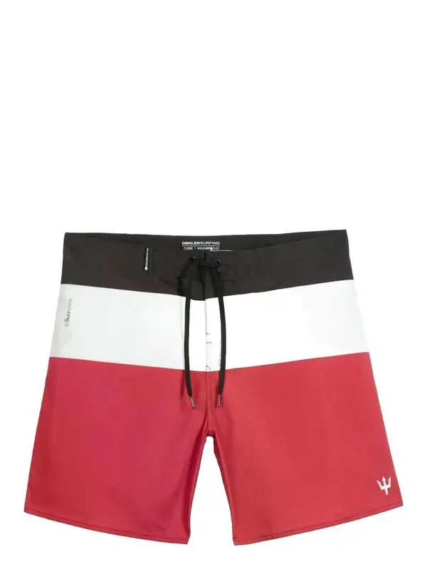 OSKLEN Striped Swim Shorts - Red
