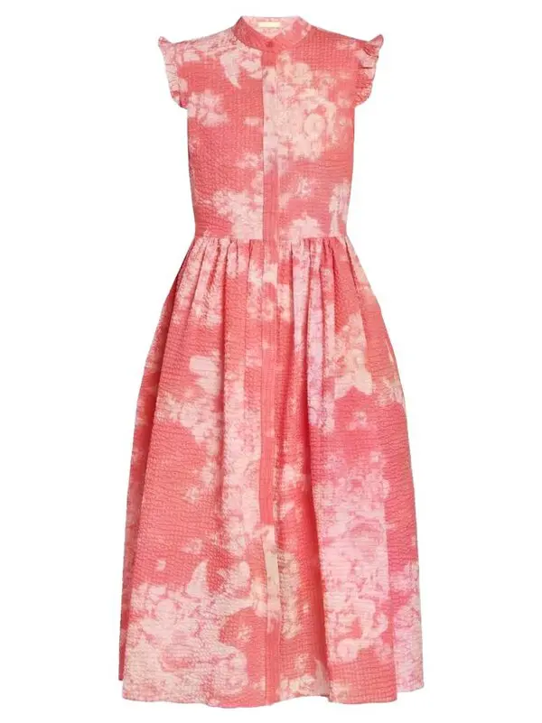 Erdem Floral-pattern A-line Midi Dress - Pink