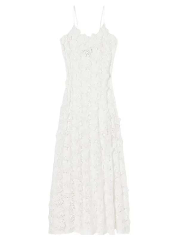 Miguelina Jaquelyn Lace Midi Dress - Neutrals