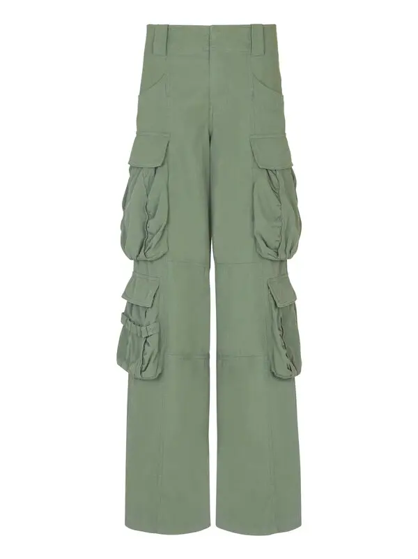 Balmain Cotton Cargo Pants - Green