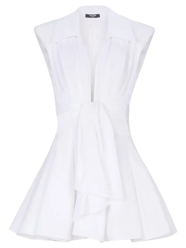 Balmain Cotton Shirt Dress - White