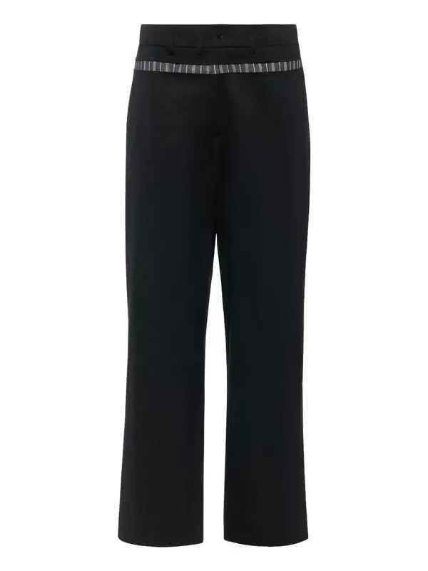 MAISON MARGIELA Plaid Belted Trousers - Black