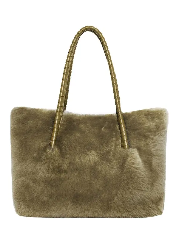 AIMEE Embrace Tote - Kelp Shearling